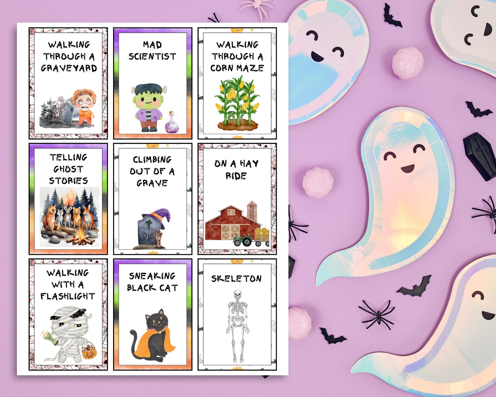 Halloween Charades, Halloween Party Games, Charades Printable, Kids ...