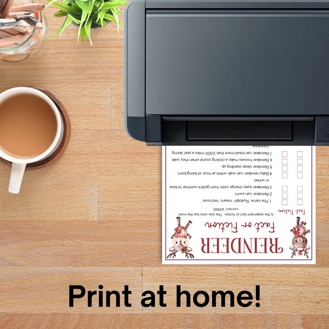 Fact or Fiction Reindeer Games True False Reindeer Trivia Fun Christmas ...