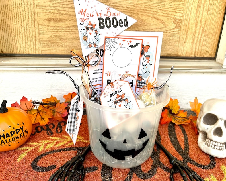 You've Been Booed Kit, Halloween Boo Basket, Boo Basket Tag, Boo Box ...