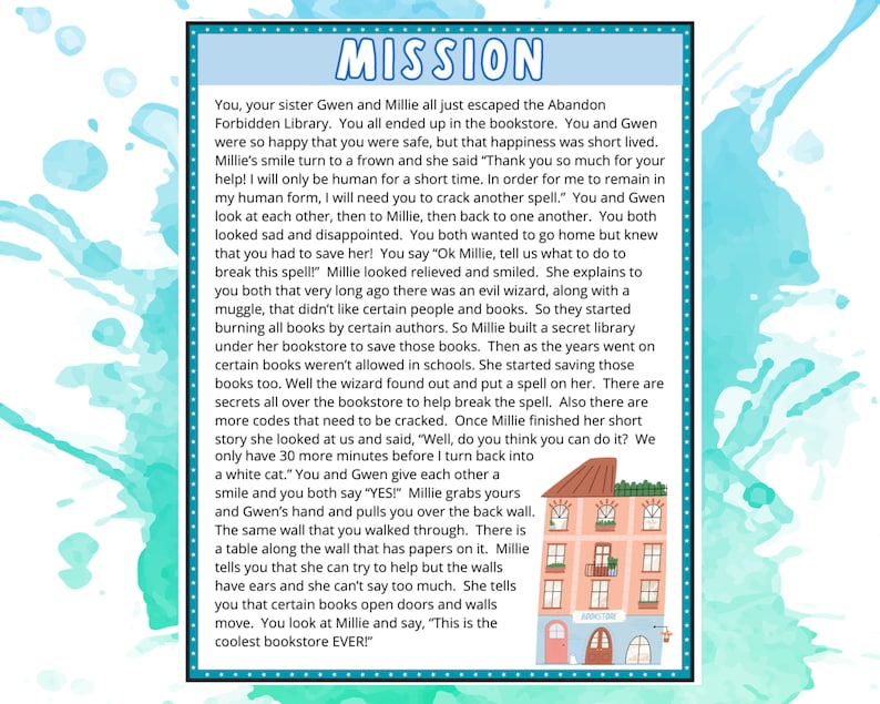 Escape Room for Kids, Printable Escape Room Kit, Library Escape Room ...