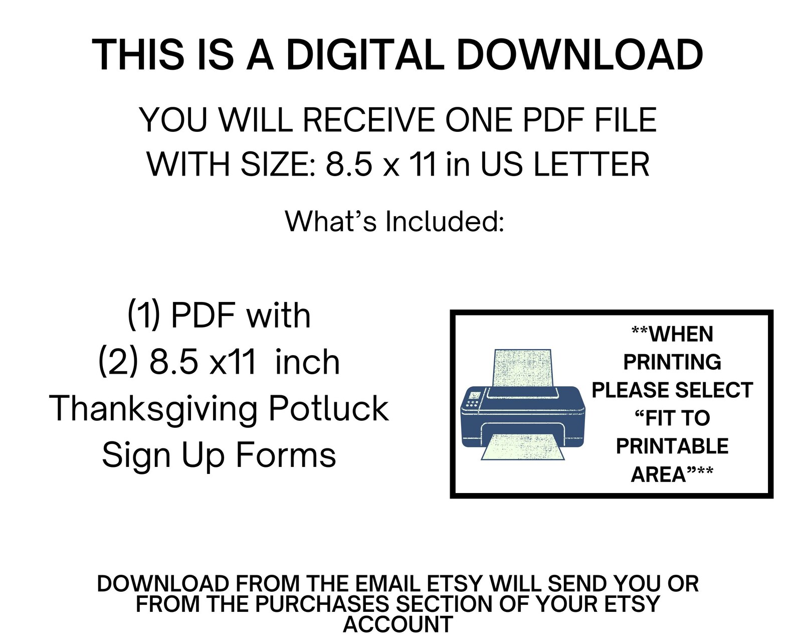 Thanksgiving Potluck Form, Thanksgiving Food Sign up Sheet ...