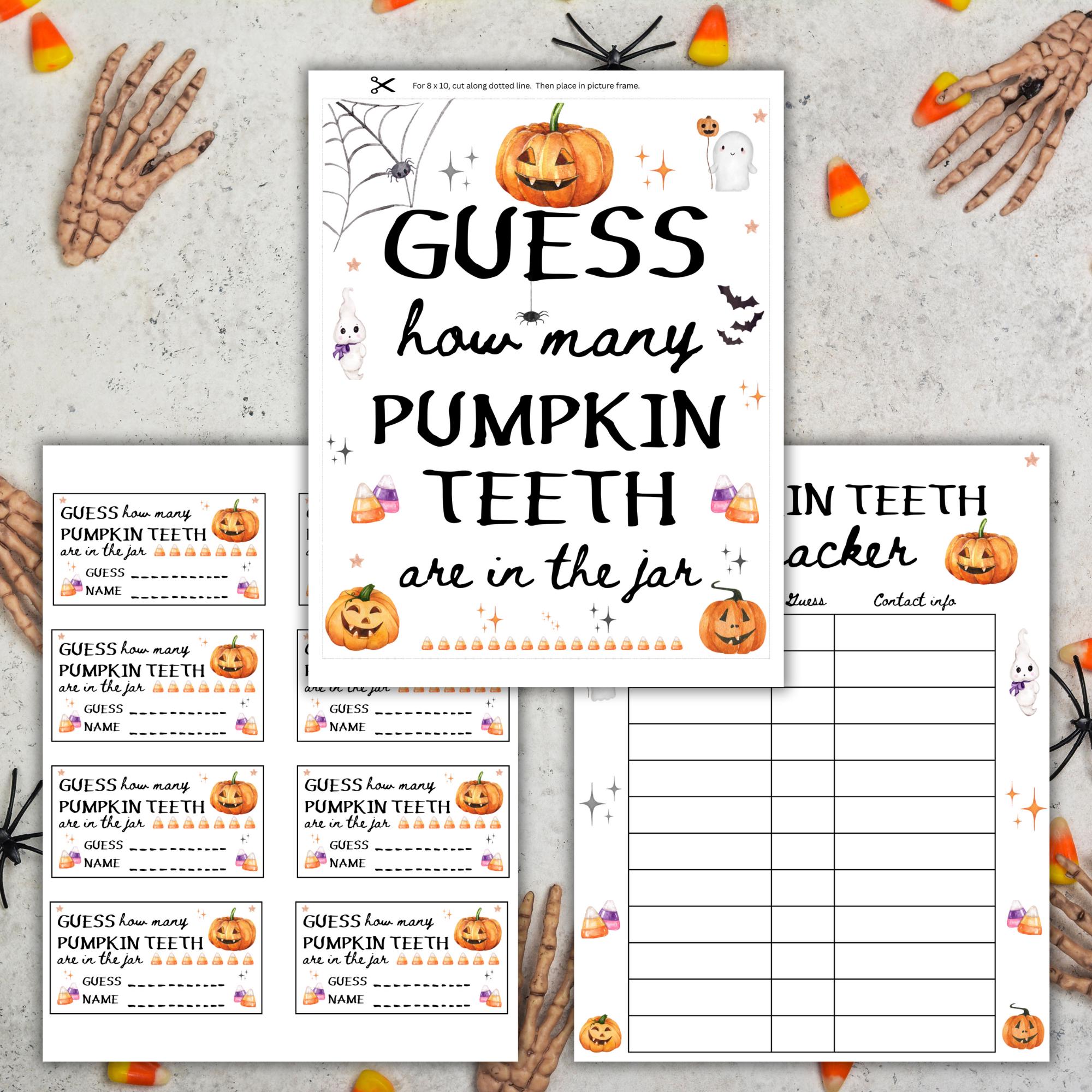 Guess How Many Candy Corn Guessing Game Classroom Halloween Party Game ...