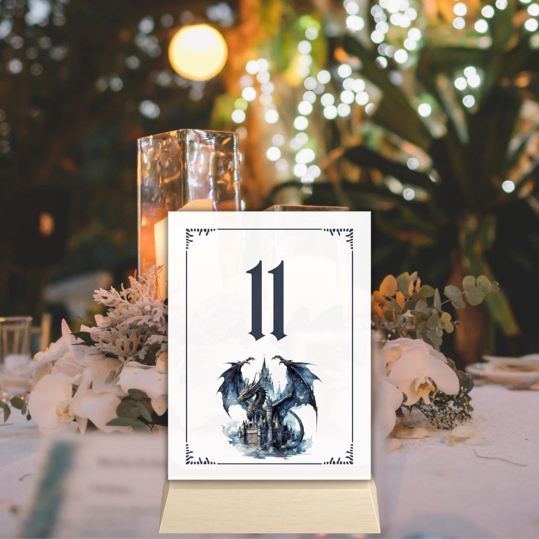 Gothic Fairytale Wedding Table Numbers, Gothic Themed Wedding Shower ...