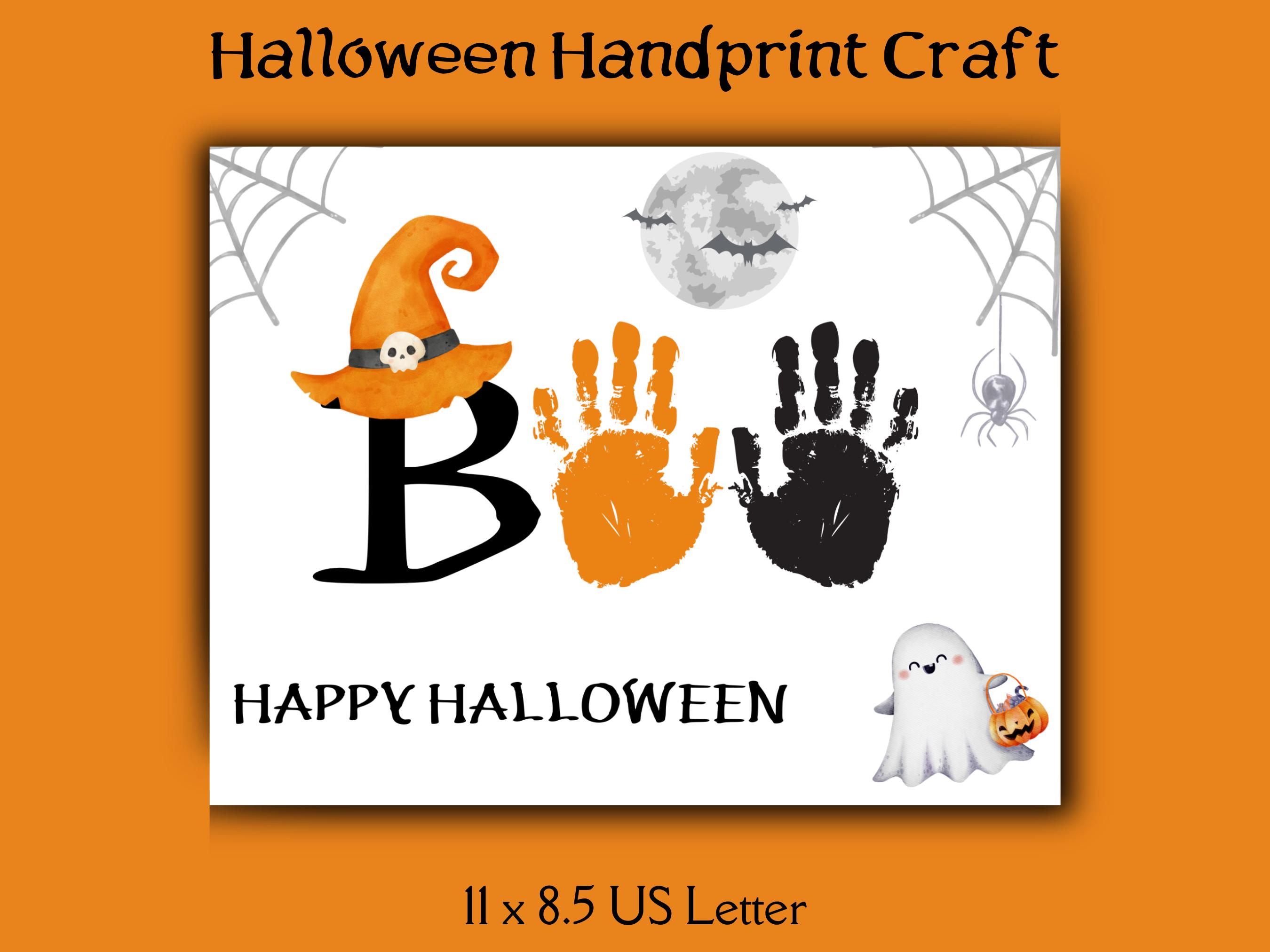 Halloween Handprint Craft, Halloween Craft, Halloween Preschool ...