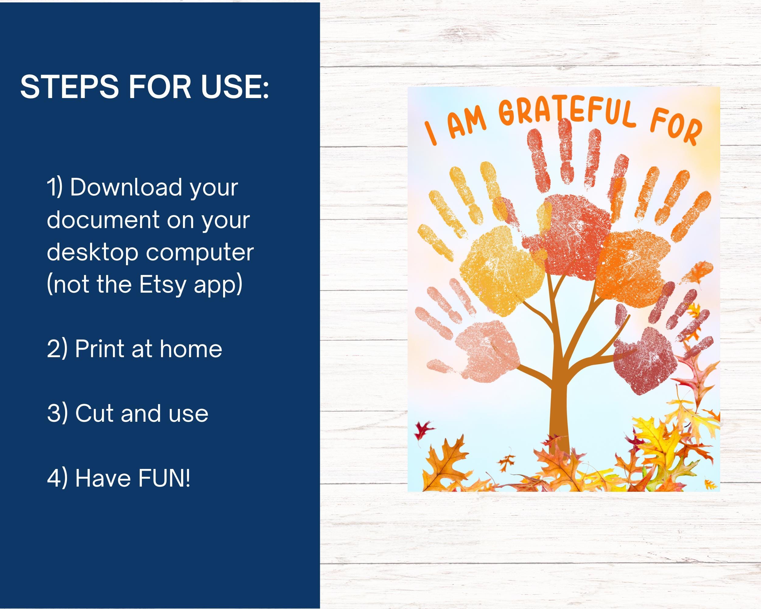 Thanksgiving Gratitude Tree Handprint Craft, Thanksgiving Handprint Art ...