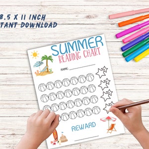 Summer Reading Log for Kids, Summer Reading Chart, Summer Reading Log ...