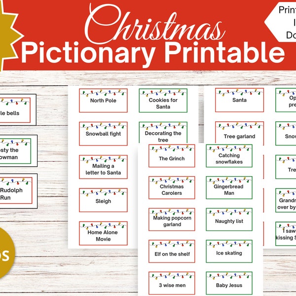 Christmas Pictionary - Etsy