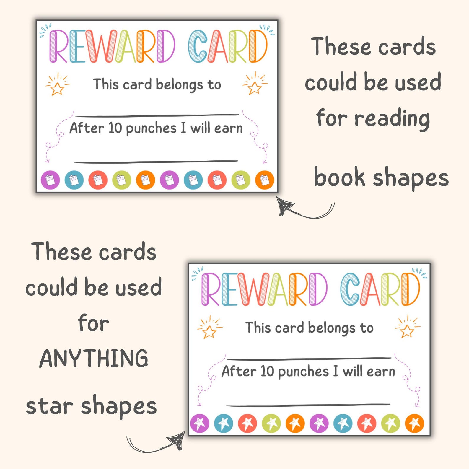 Homeschool Reading Resource Reward Behavior Cards Reward System Chore ...