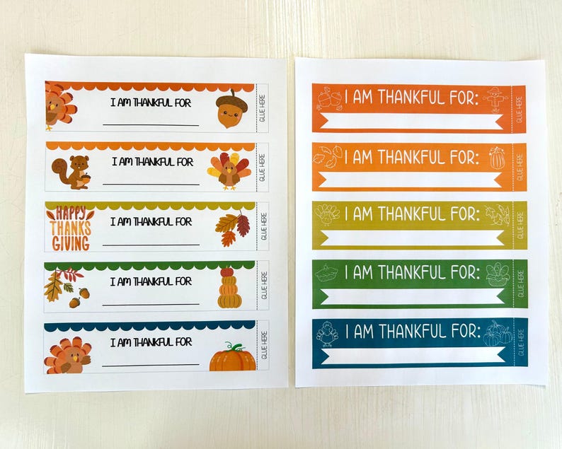 Thanksgiving Gratitude Paper Chain, Family Thanksgiving Activity ...