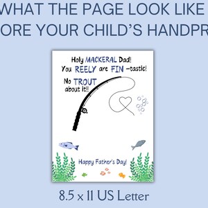 Fishing Handprint Father's Day Handprint Craft Preschool Handprint Art ...