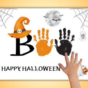 Halloween Handprint Craft, Halloween Craft, Halloween Preschool ...