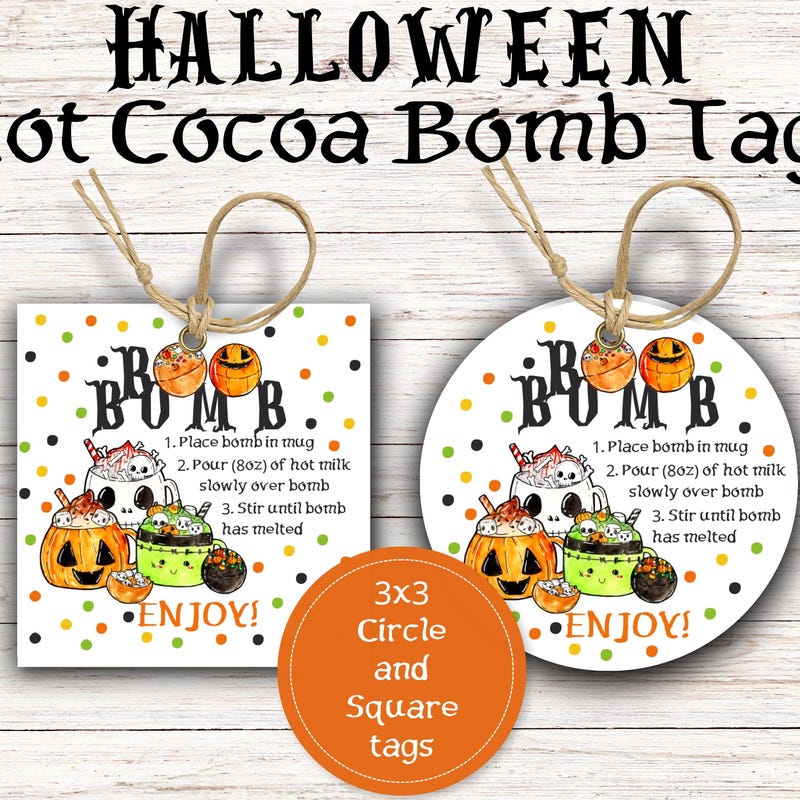 Hot Cocoa Bomb Tag - Etsy