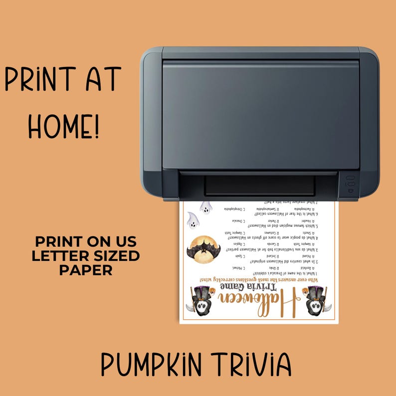 Halloween Trivia Classroom Game or Office Party Game Halloween Family ...