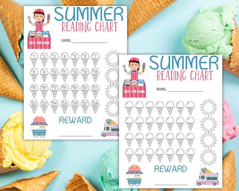 Summer Reading Log for Kids, Summer Reading Chart, Summer Reading Log ...