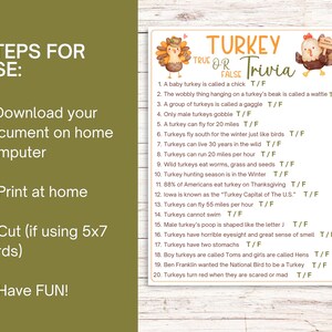 Turkey Trivia, Thanksgiving Trivia Game, Classroom Games, Turkey Quiz ...