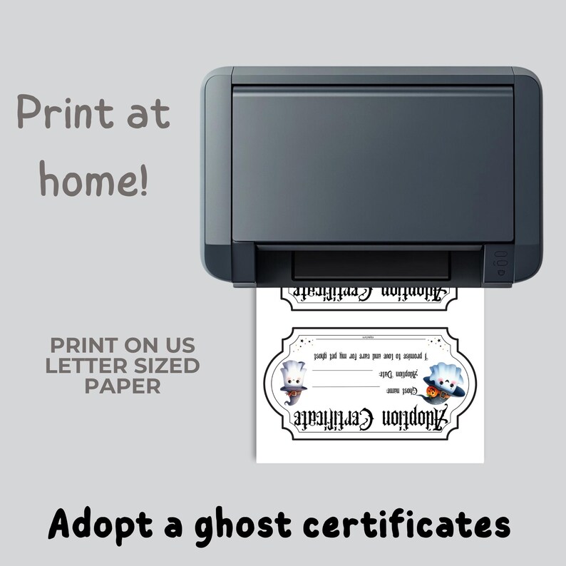 Adopt A Ghost Friendly Ghost Adoption Certificate Halloween Activity ...