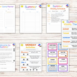 Summer Camp at Home, Summer Planner, Kids Summer Schedule, Summer ...