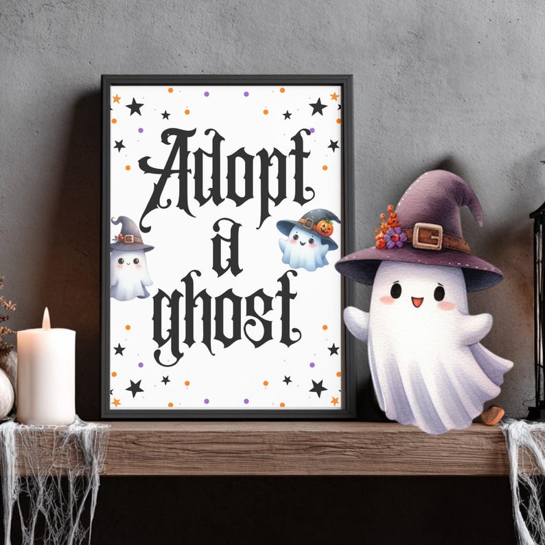 Adopt A Ghost Party Favor Ghost Adoption Certificate Halloween Pet ...