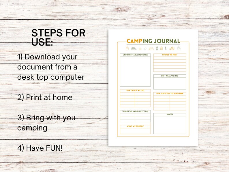 Camping Journal, Adventure Journal, RV Travel Journal, Travel Journal ...