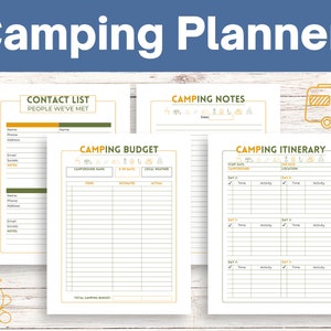 Camping Planner, RV Planner, RV Printable Camping Itinerary, Campsite ...