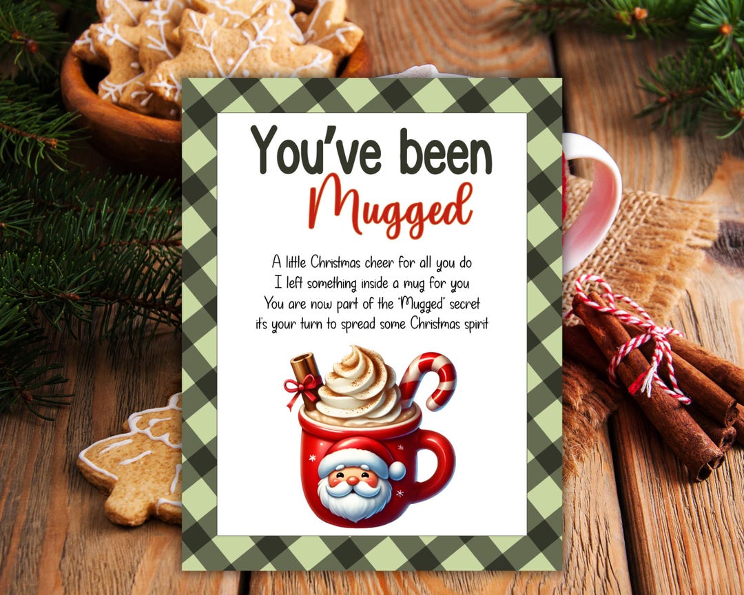 You've Been Mugged Christmas Printable Gift Exchange Game, Christmas ...