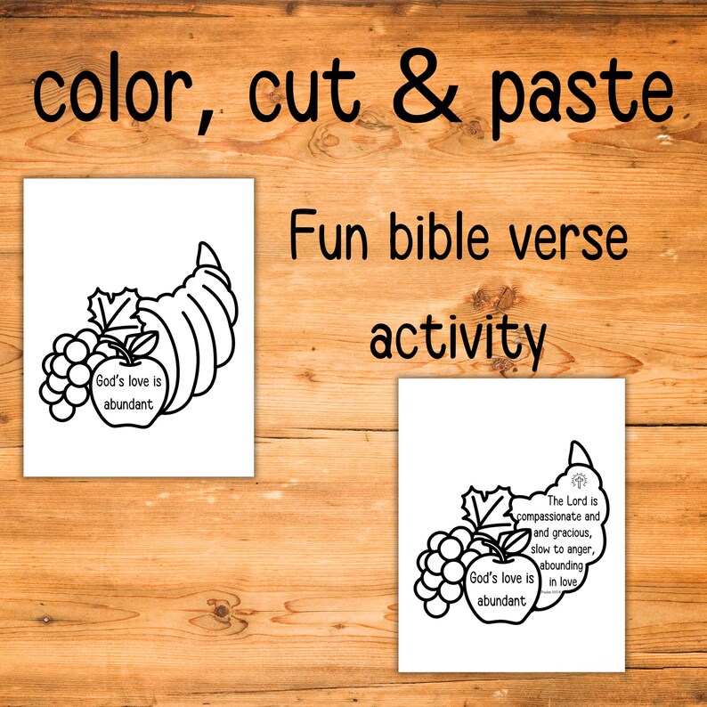 Bible Verse Coloring Activity Sunday School Craft Christian Fall Kids ...