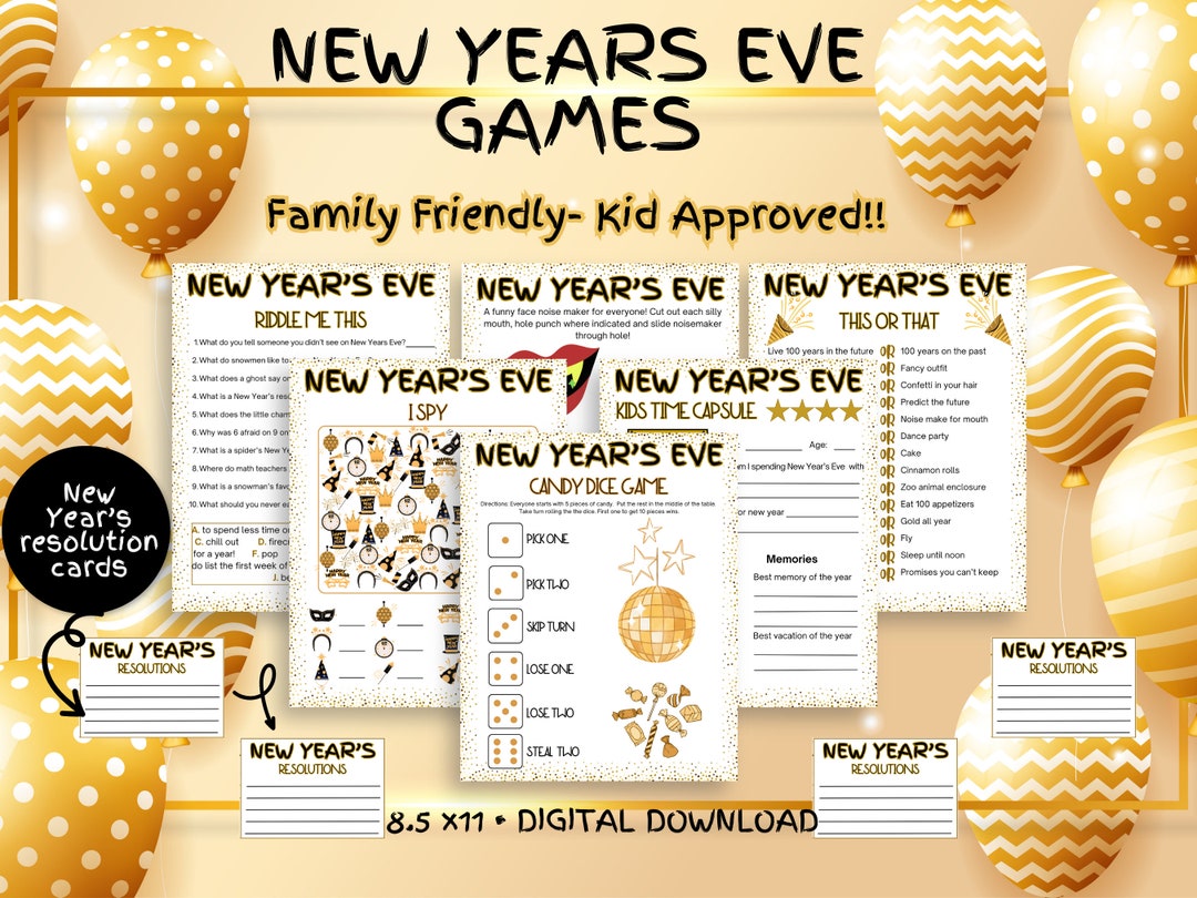 New Years Eve Kids Game Bundle New Years Eve Family Games New Year new-years-eve-kids-game-bundle-new-years-eve-family-games-new-year