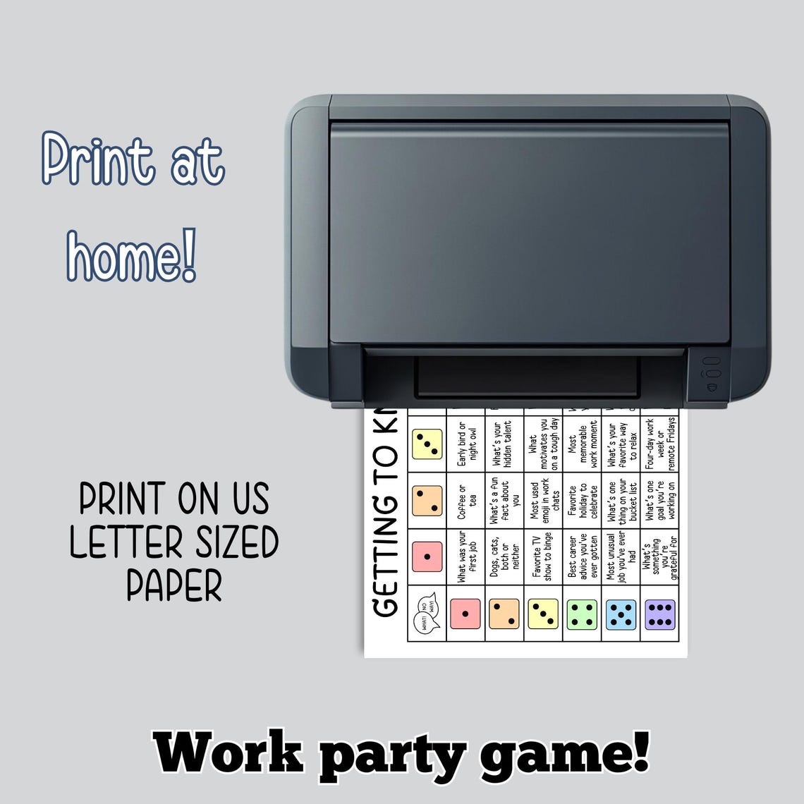 Get to Know You Team Building Office Games Conversation Starter Group ...