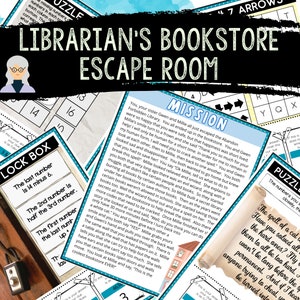 Escape Room for Kids, Printable Escape Room Kit, Library Escape Room ...