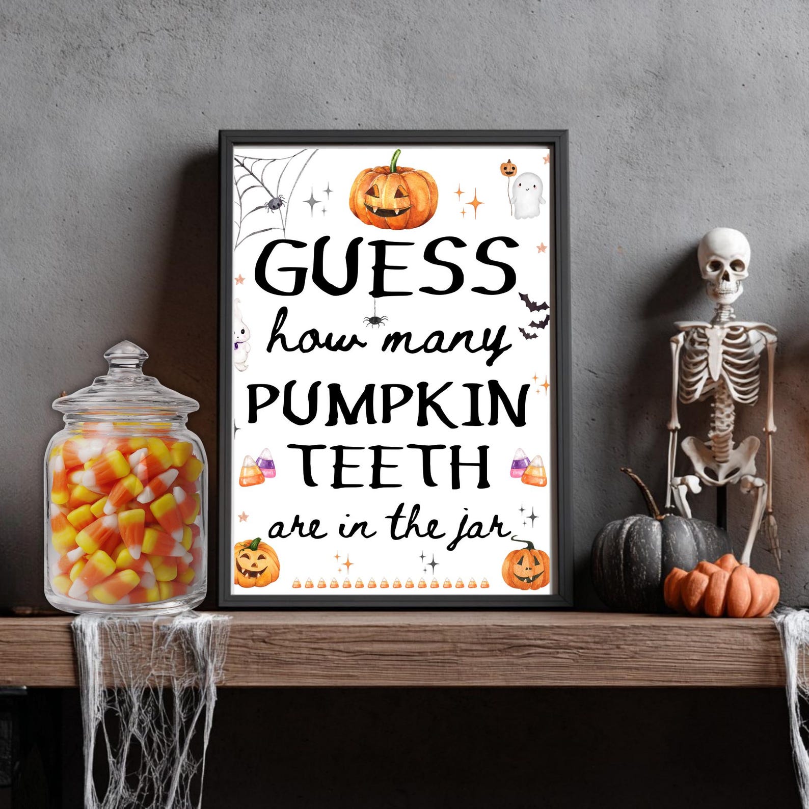 Guess How Many Candy Corn Guessing Game Classroom Halloween Party Game ...