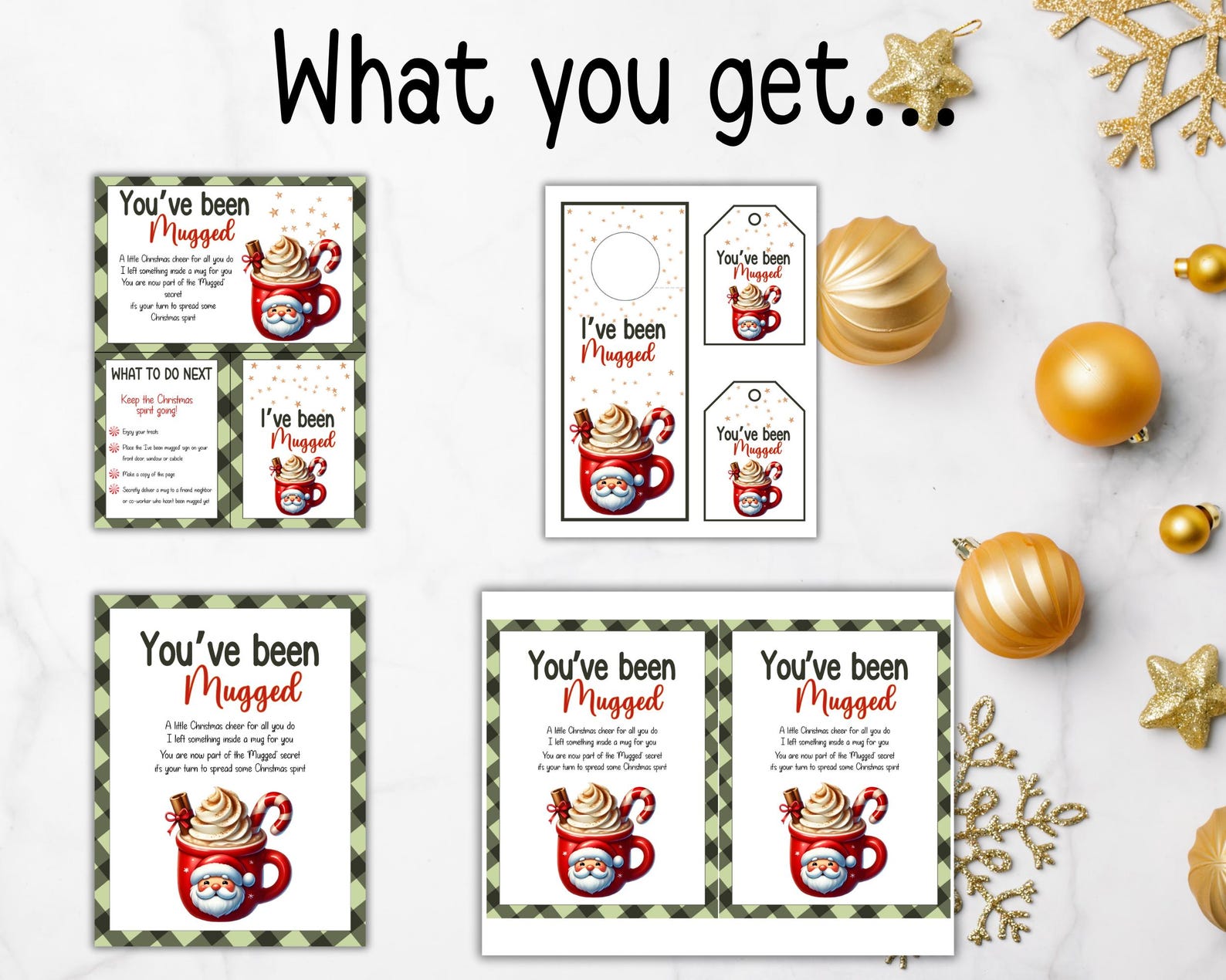 You've Been Mugged Christmas Printable Gift Exchange Game, Christmas ...