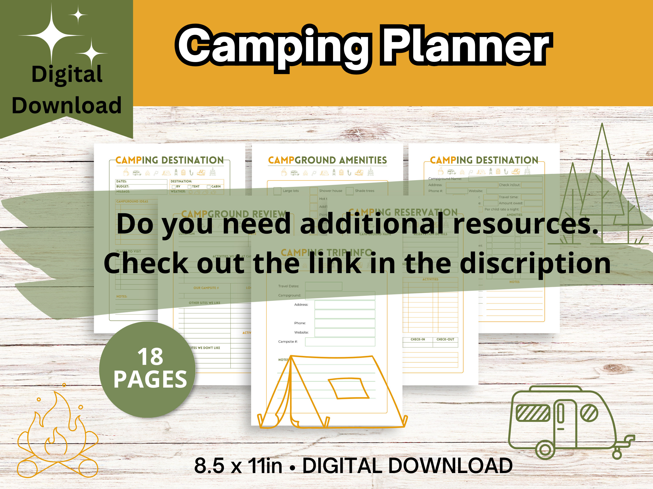 Camping Journal, Adventure Journal, RV Travel Journal, Travel Journal ...