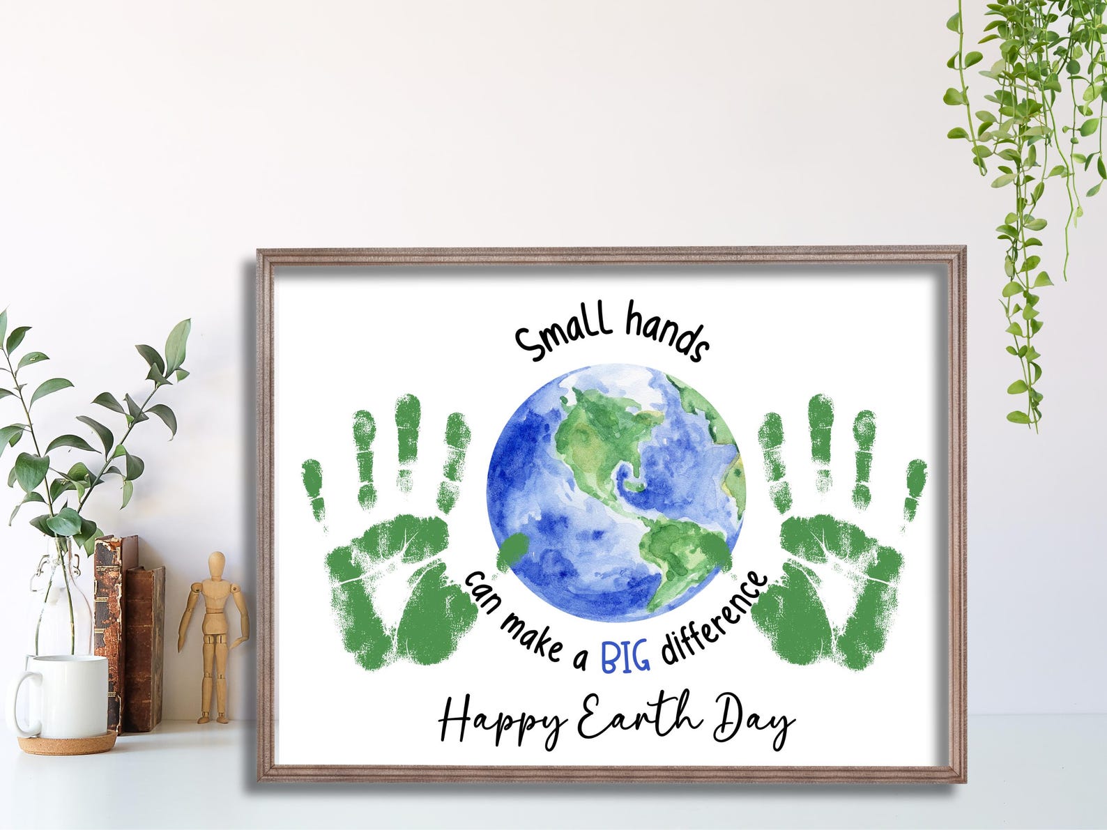 Earth Day Handprint Art Craft for Homeschool Activity Earth Day ...