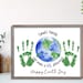 Earth Day Handprint Art Craft for Homeschool Activity Earth Day ...