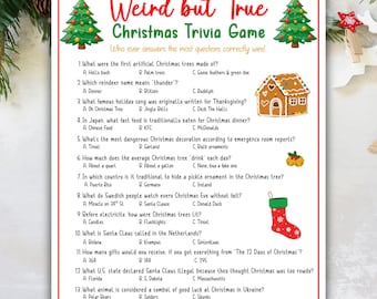 Fun Facts Christmas Trivia Game Friendsmas Game Kids Winter Class Party ...