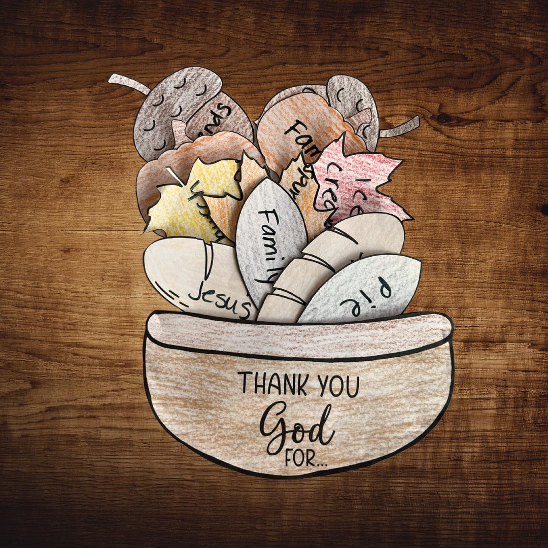 Fall Thankfulness Craft for Kids Sunday School Kids Bible Activity ...