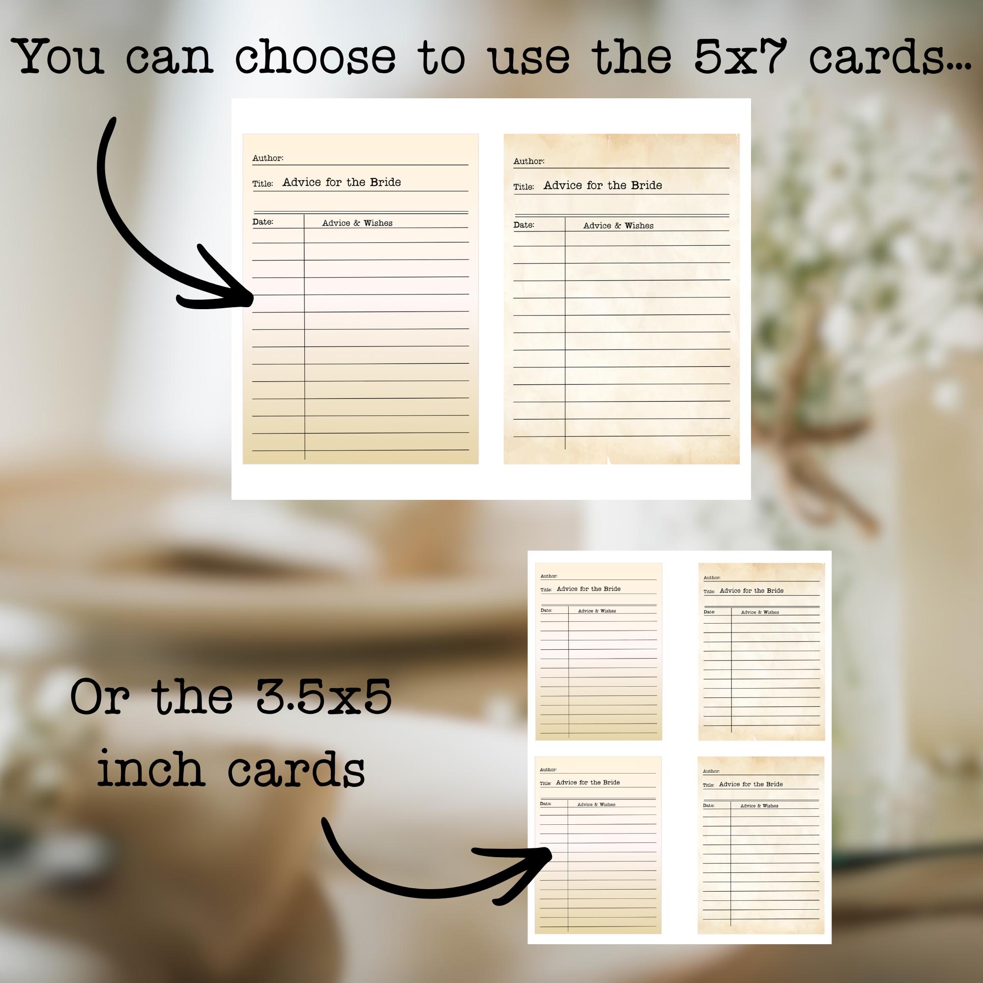Advice and Wishes for the Bride Book Club Shower Activity Retro Vintage ...