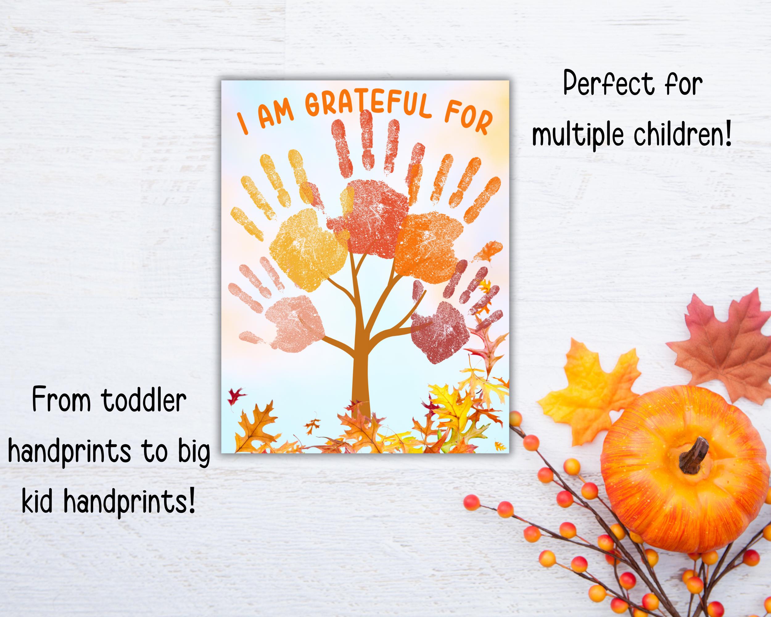 Thanksgiving Gratitude Tree Handprint Craft, Thanksgiving Handprint Art ...