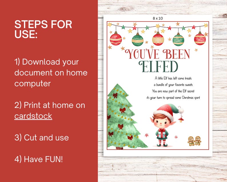 You've Been Elfed, Elf Kit Printable, We've Been Elfed, Elf Your ...