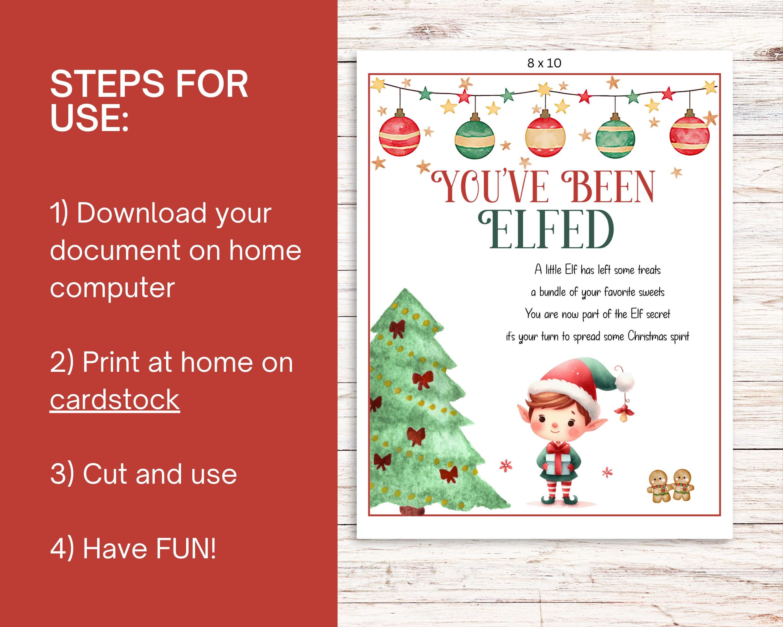 You've Been Elfed, Elf Kit Printable, We've Been Elfed, Elf Your ...