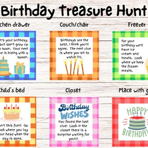 Birthday Scavenger Hunt for Kids Birthday Treasure Hunt Birthday Party ...