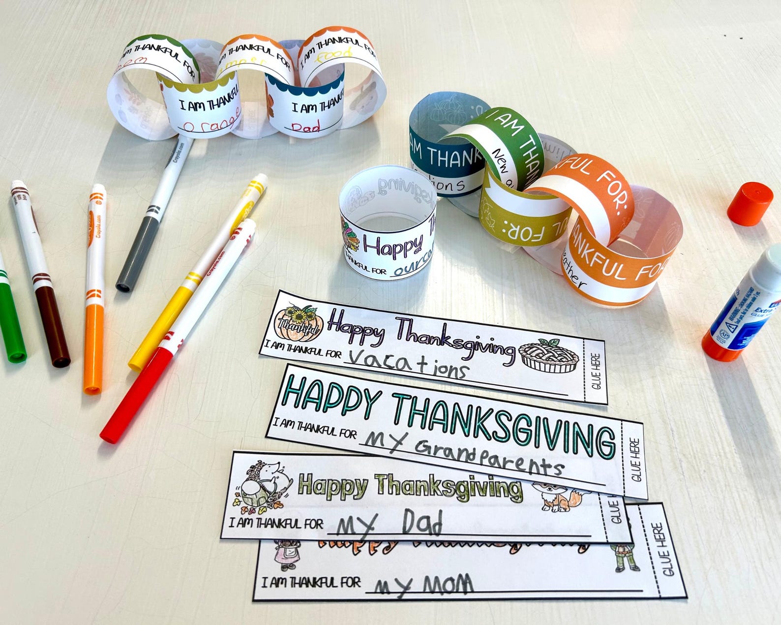 Thanksgiving Gratitude Paper Chain, Family Thanksgiving Activity ...
