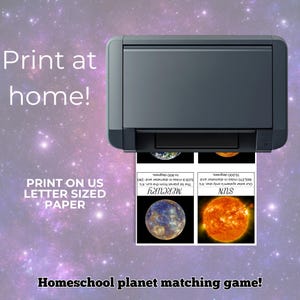 Planet Space Education Solar System Printable Flash Cards Learning ...