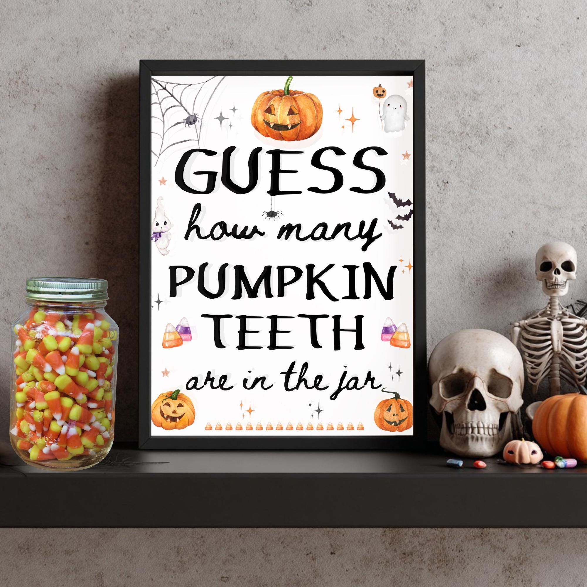 Guess How Many Candy Corn Guessing Game Classroom Halloween Party Game ...