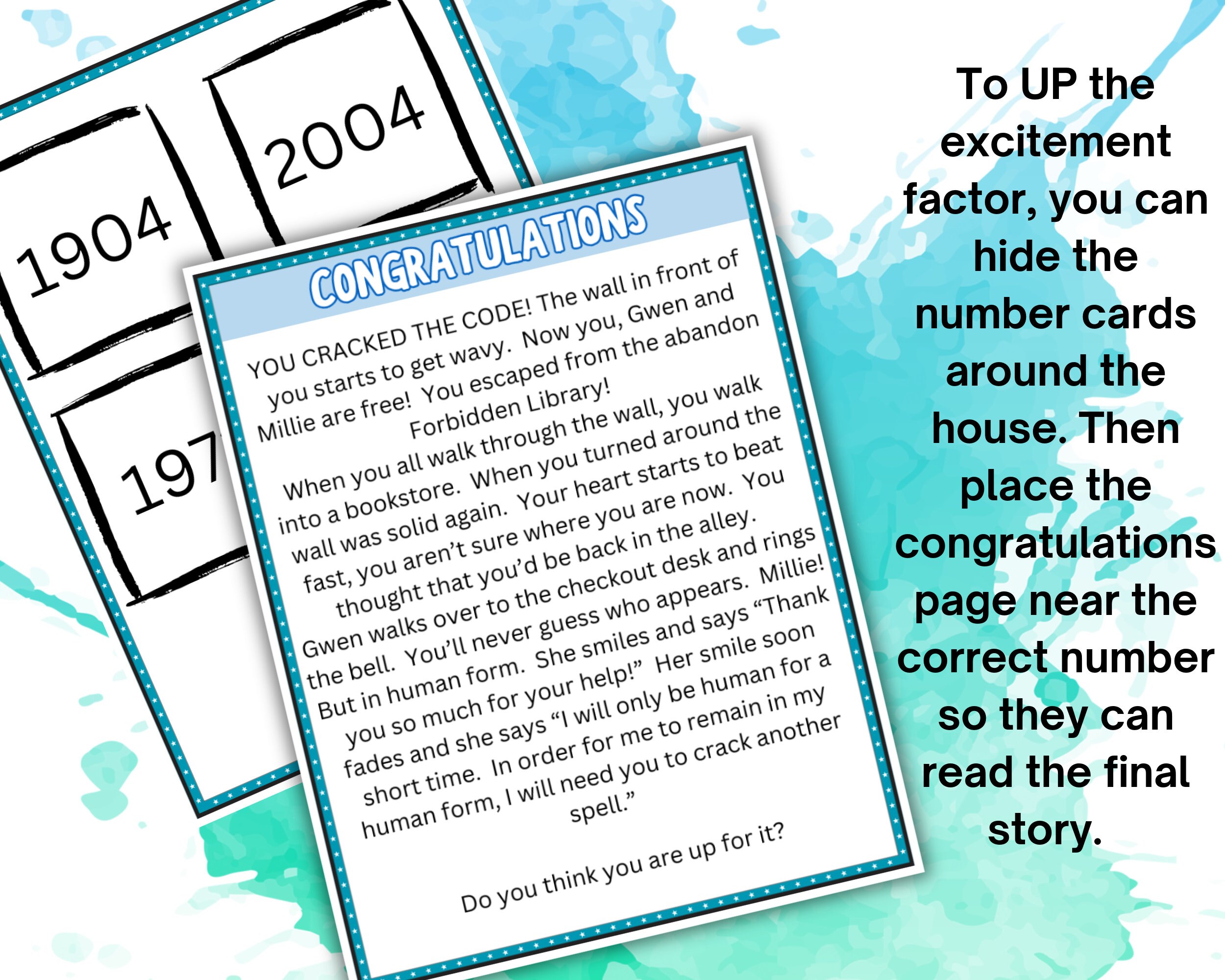 Escape Room for Kids, Printable Escape Room Kit, Library Escape Room ...