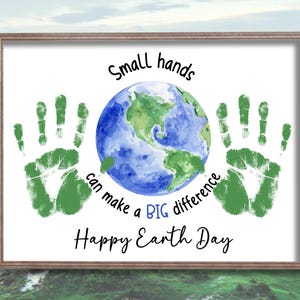 Earth Day Handprint Art Craft for Homeschool Activity Earth Day ...