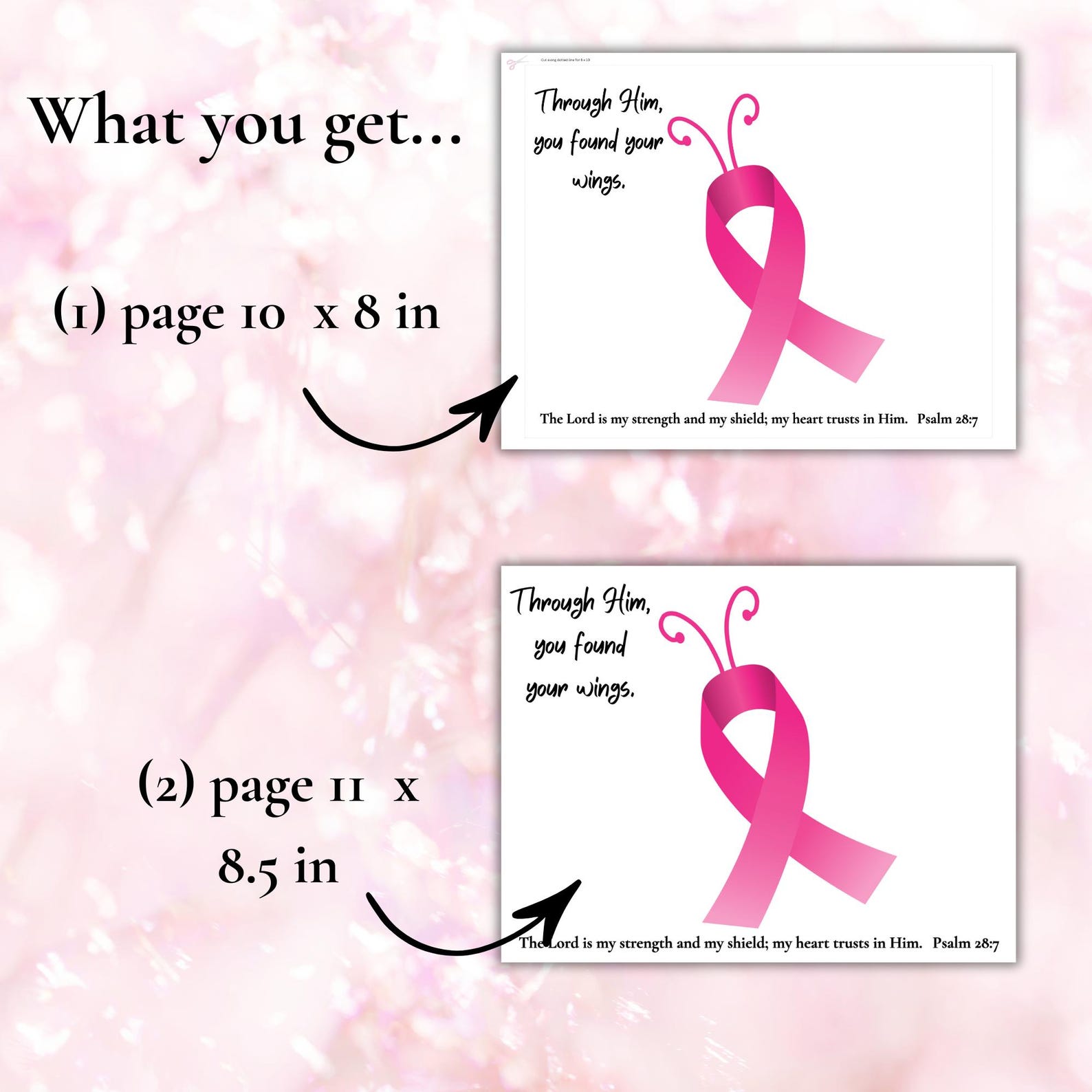 Breast Cancer Printable Butterfly Handprint Art Craft Gift for Survivor ...