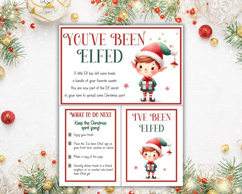 You've Been Elfed, Elf Kit Printable, We've Been Elfed, Elf Your ...