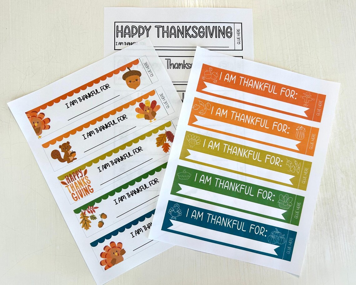 Thanksgiving Gratitude Paper Chain, Family Thanksgiving Activity ...