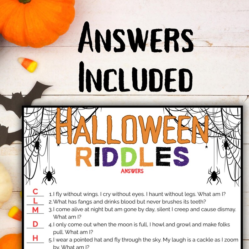 Halloween Riddles Halloween Jokes Halloween Trivia Teen Halloween Party ...